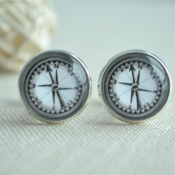 Compass Cuff Links,mens Cufflinks,personalized Cufflinks, Mens ...