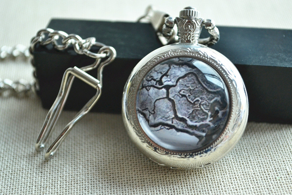 Winter Tree Pocket Watch,life Tree Covered By Snow Picture Pendant ...