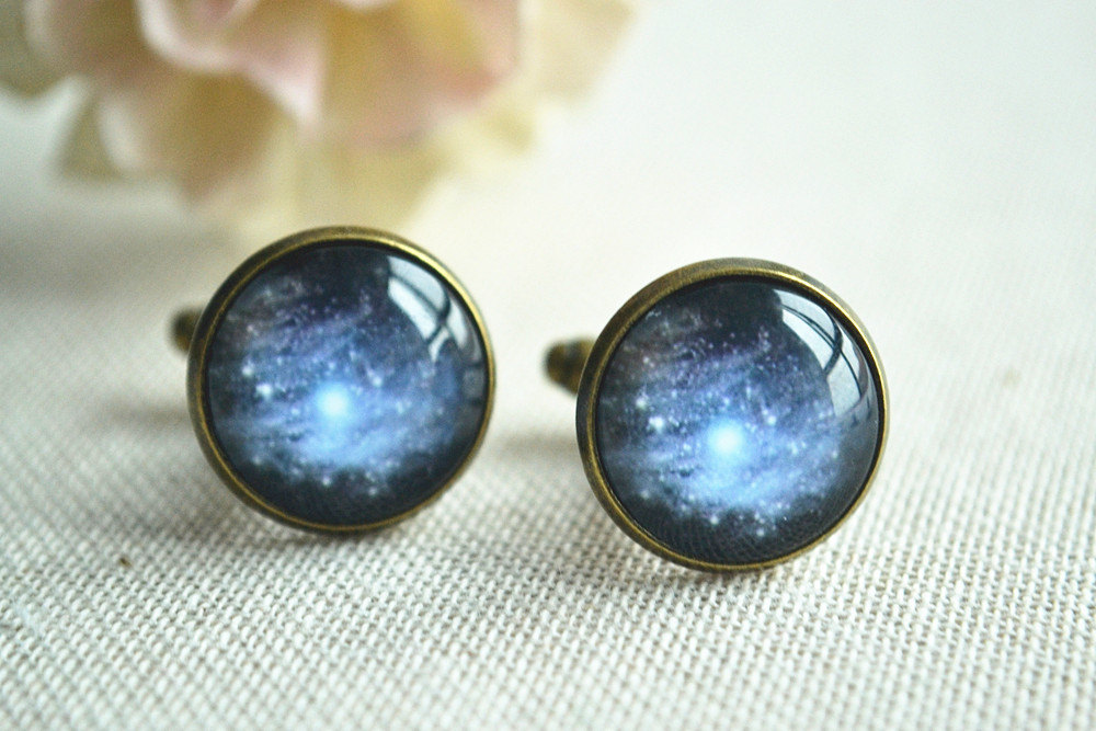 Galaxy Cuff Links,milky Way Cufflink Astronomy Nebula Space Cufflinks ...